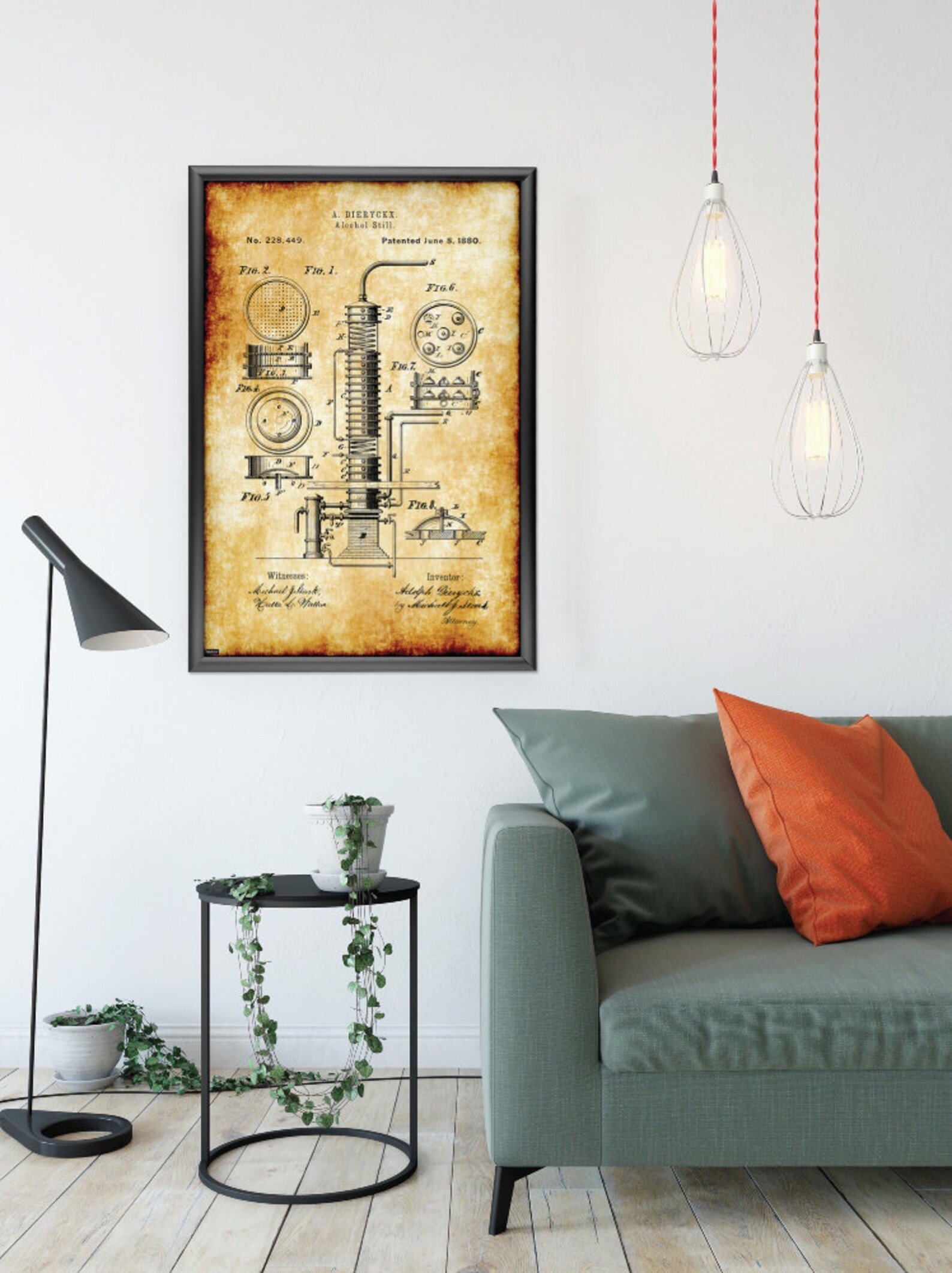 1880 Apparatus Used to Distill Liquid Alcohol Still Patent Technical ...