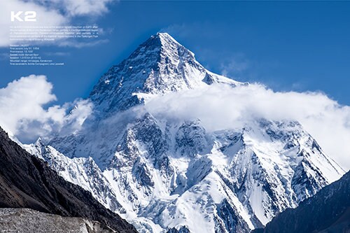K2 Himalayas Second Highest Mountain Pick on Earth Climbing Hiking and ...
