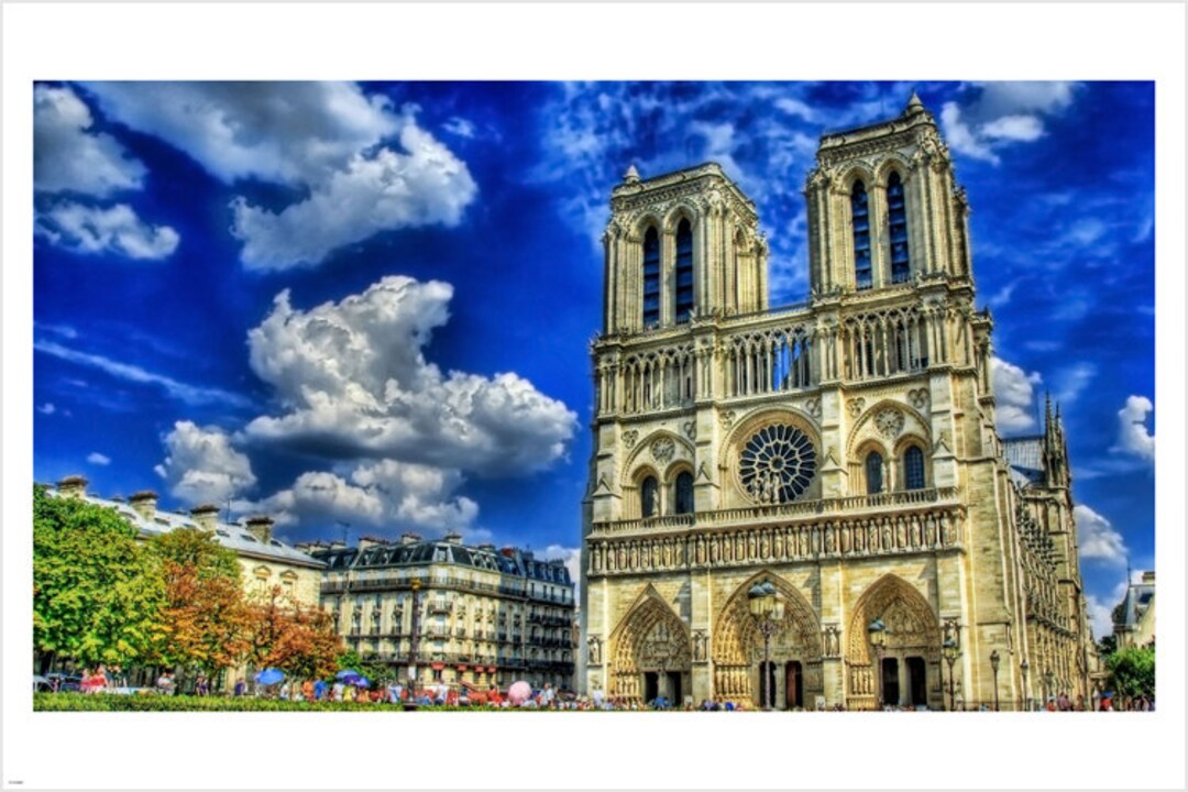 Decorative French Medieval Catholic Church Masterpiece of Gothic ...