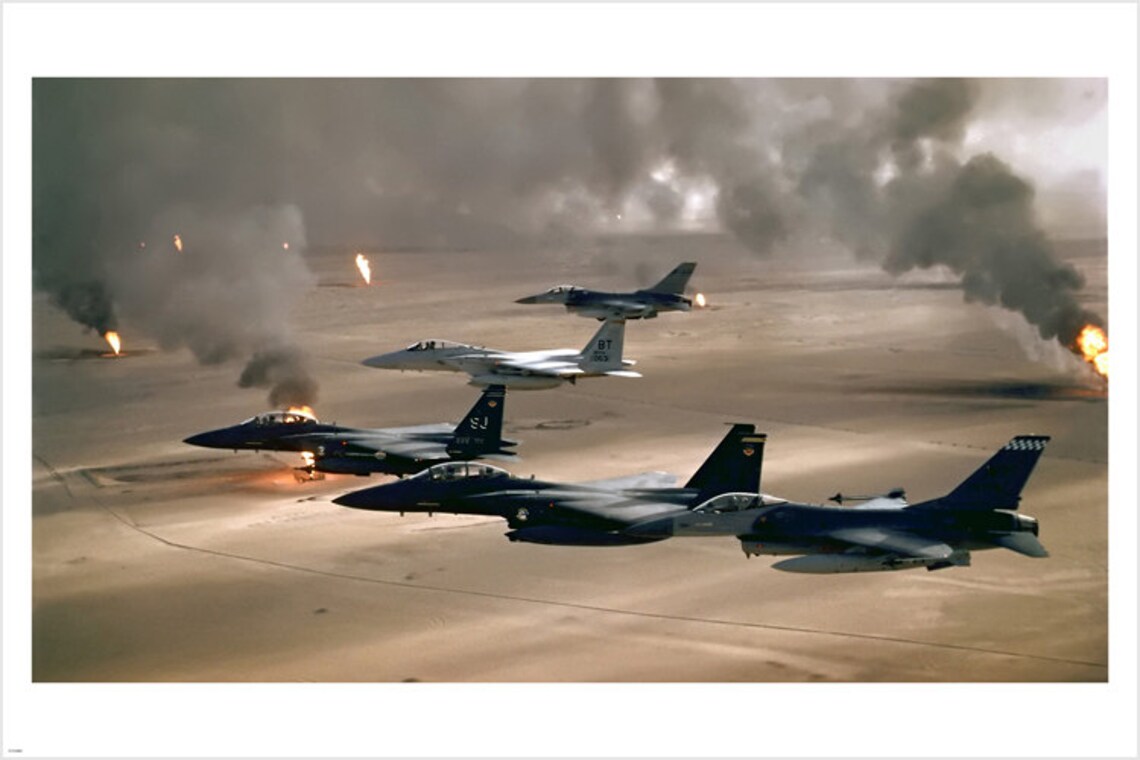 Military United States Air Force Fighter Planes Flying in Formation ...