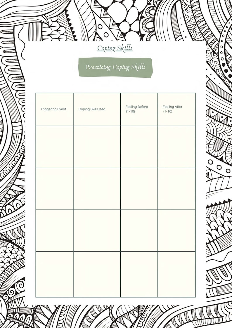 CBT Worksheets Cognitive Distortions and Coping Skills Worksheet Bundle ...