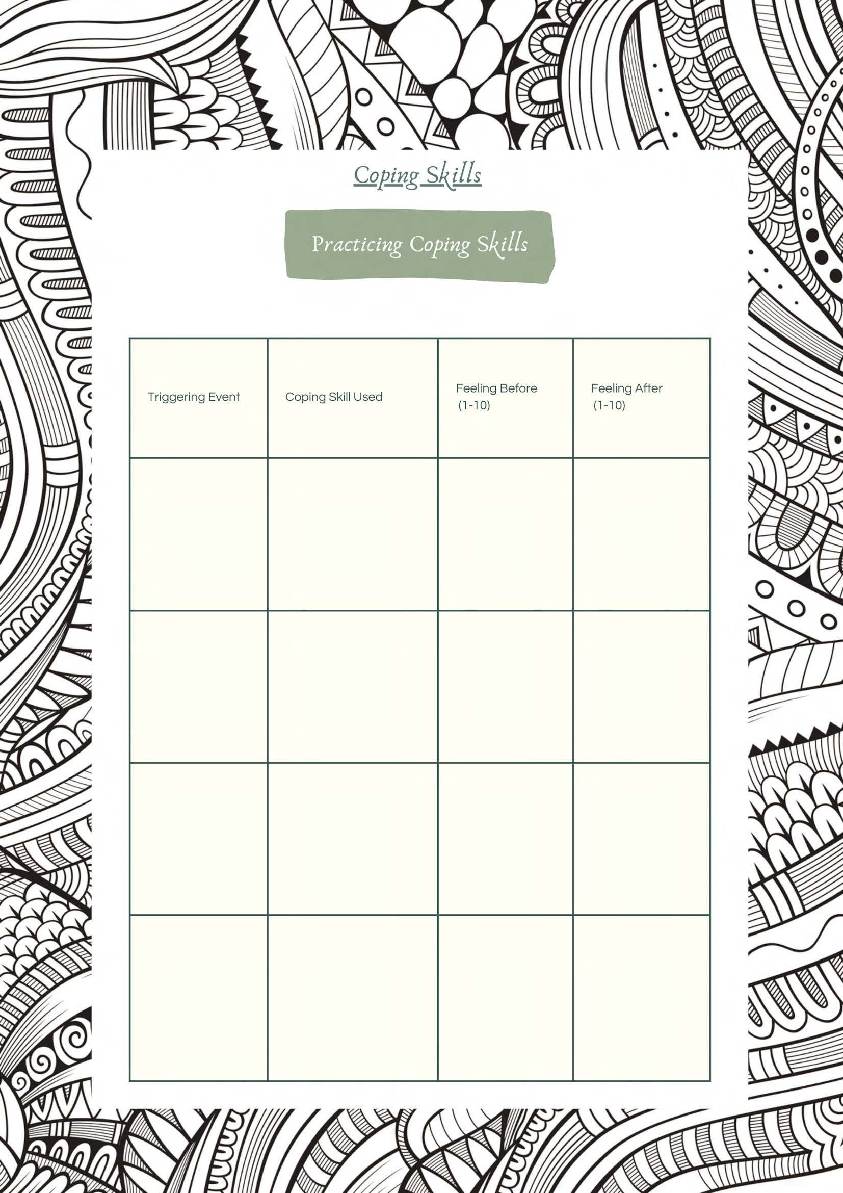 CBT Worksheets Cognitive Distortions and Coping Skills Worksheet Bundle ...