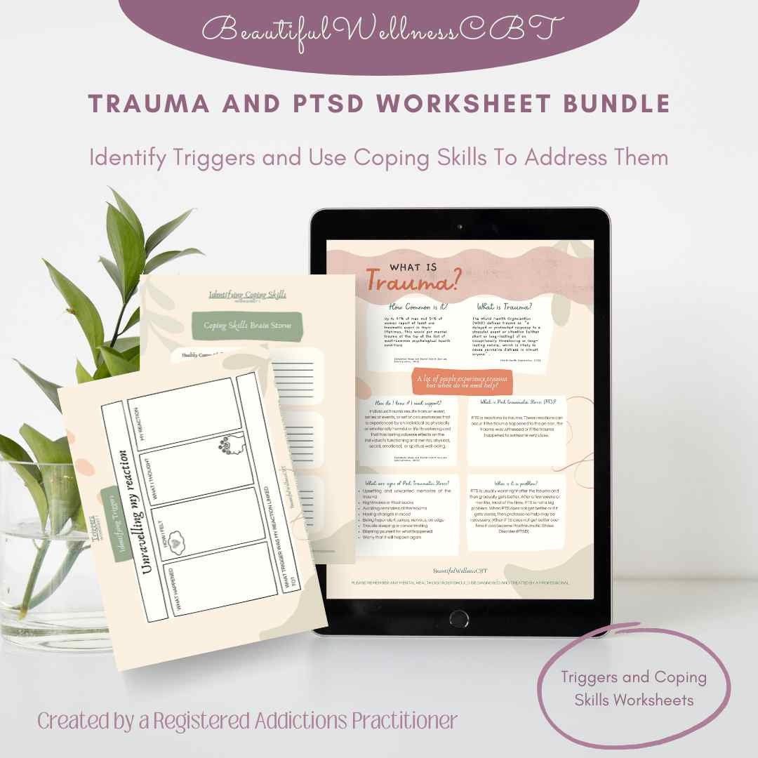 CBT Worksheets Trauma Worksheet and PTSD Worksheet - Therapy Worksheet ...