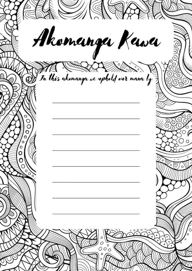 Class Kawa Mindful Coloring Posters for Your ākonga (2 Posters) - Etsy
