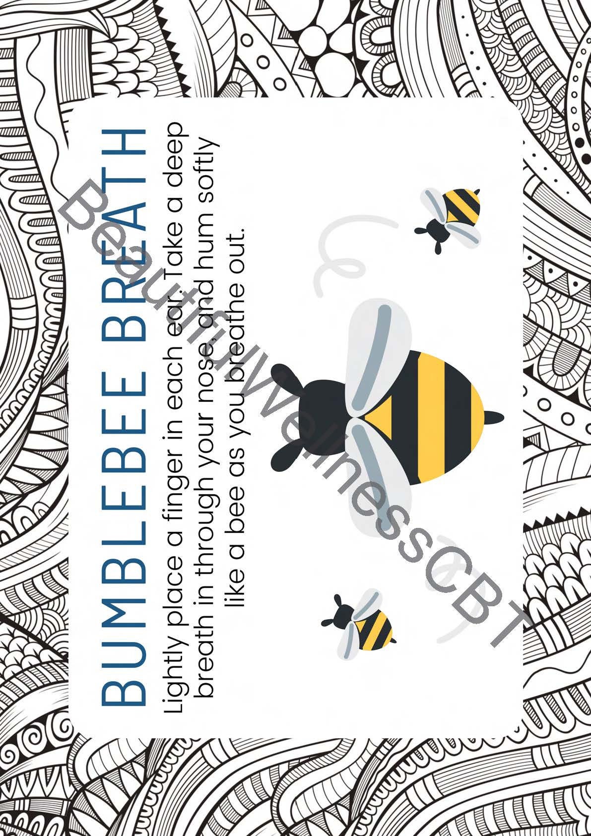 Mindful Breathing Worksheets Embedded in Mindful Coloring - Etsy