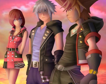 Kingdom Hearts Trio Art - Etsy