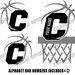 Basketball SVG Basketball Letter C Download File Basketball Net DXF EPS ...