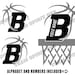 Basketball SVG Basketball Letter B Download File Basketball Net DXF EPS ...