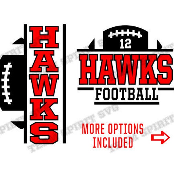 Hawks Football Svg - Etsy