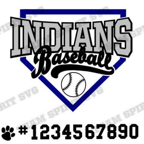 Indians Baseball SVG Indians Baseball Bat Download Files Dxf | Etsy