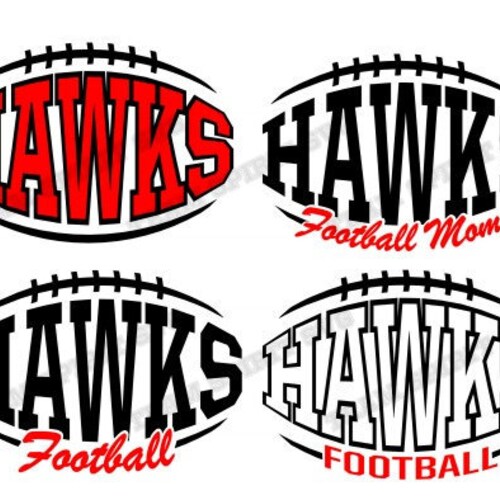Hawks Football SVG Football Family Download Files DXF EPS - Etsy