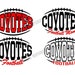 Coyotes Football SVG Football Mom Download Files DXF, EPS, Silhouette ...