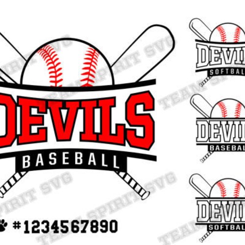 Devils Baseball SVG Devils Softball Download Files Baseball - Etsy