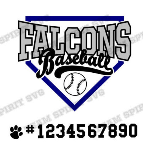 Falcons Baseball SVG Baseball Laces Download File Dxf Eps - Etsy