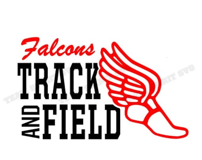 Track and Field SVG Falcons Track Shoe Download File DXF - Etsy
