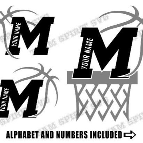 Basketball SVG Basketball Letter M Download File Basketball - Etsy