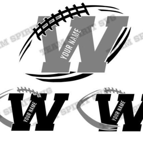 Football SVG Custom Your Football Team Download Files Letter W - Etsy