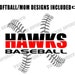 Hawks Baseball SVG Hawks Svg Baseball Laces Download Files Dxf Eps ...