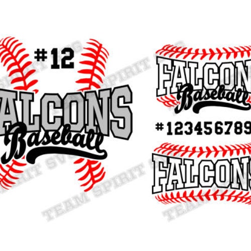 Falcons Baseball SVG Baseball Laces Download File Dxf Eps | Etsy