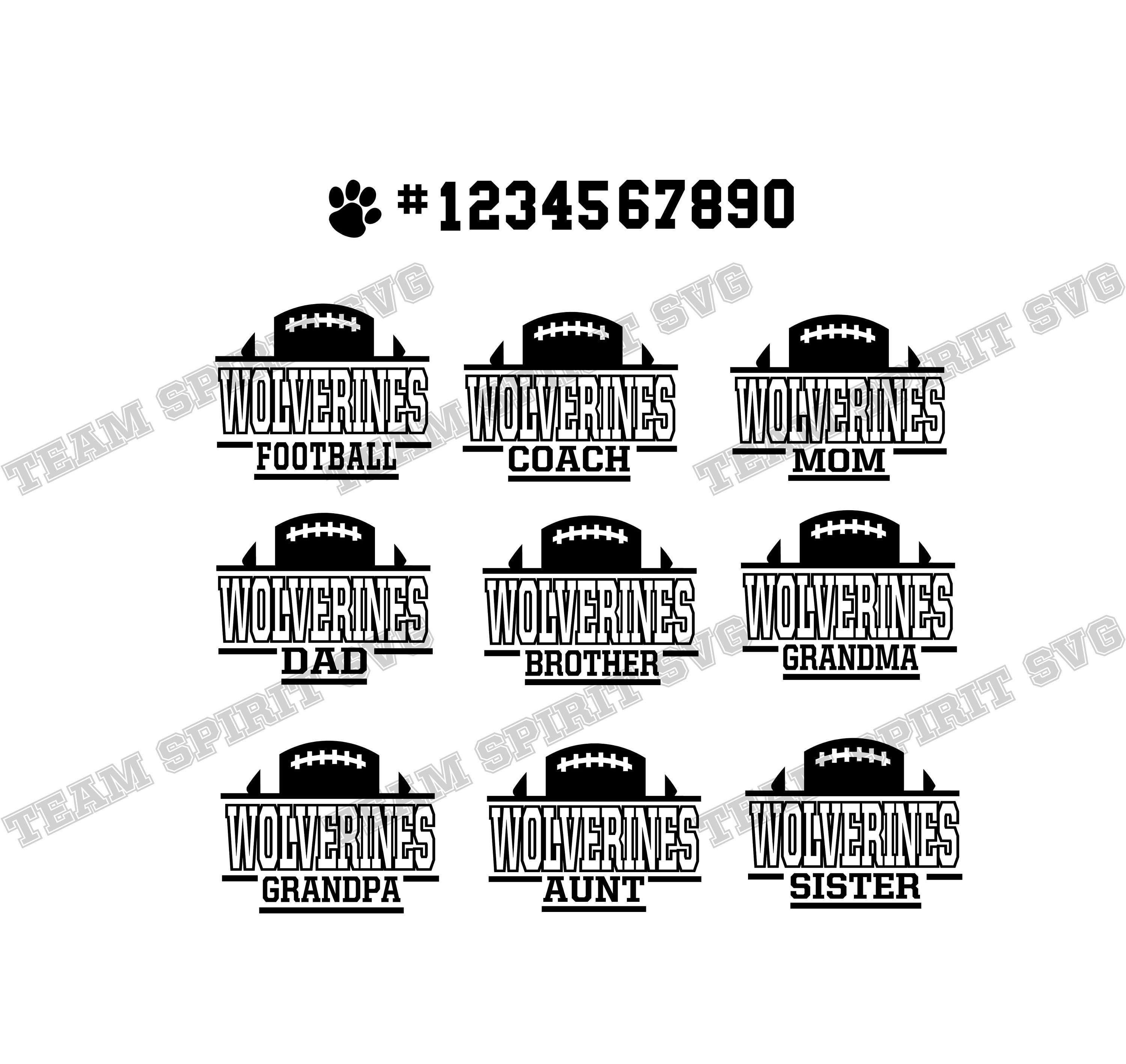 Wolverines Football SVG Football Family Download Files DXF | Etsy