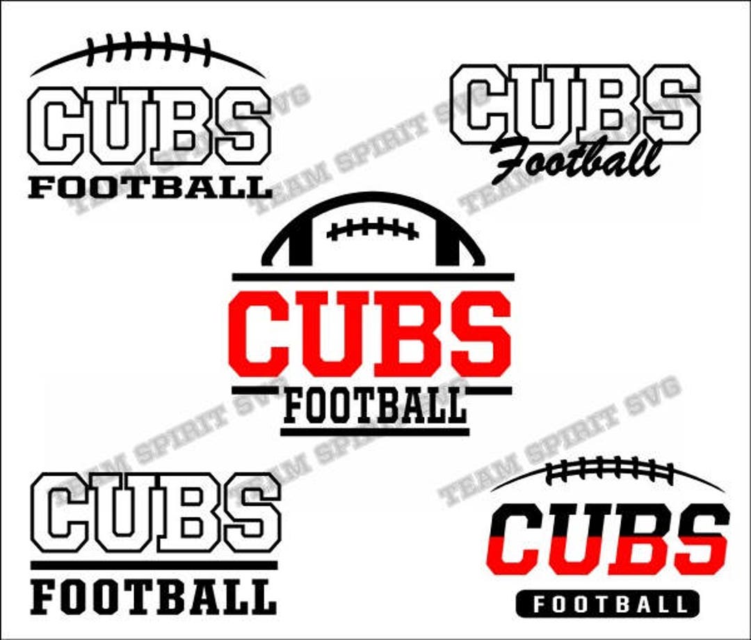 Cubs Football Bundle Download Files - SVG, DXF, EPS, Silhouette Studio ...