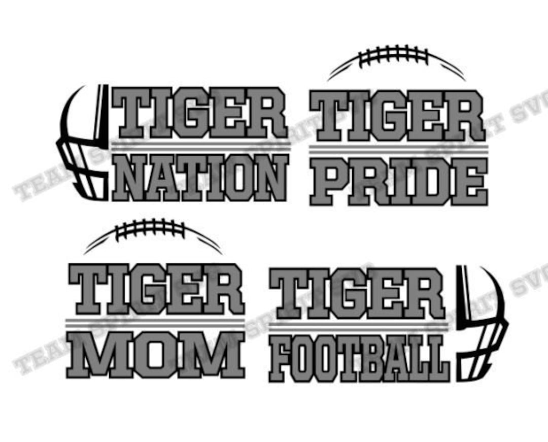 Tiger Football SVG Football Svg Download Files DXF, EPS, Studio3 Tiger ...
