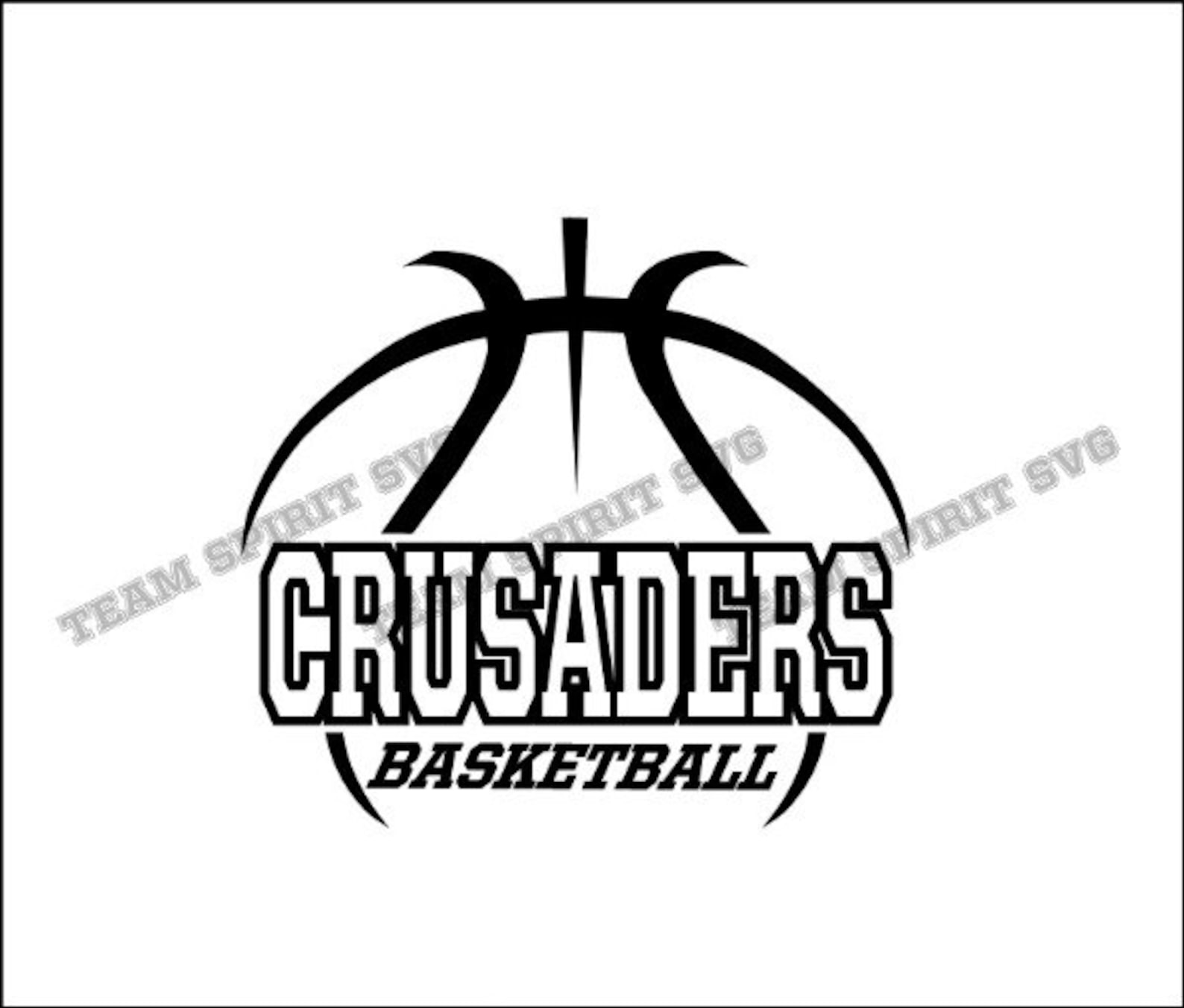 Crusaders Basketball Outline Download Files SVG DXF EPS | Etsy