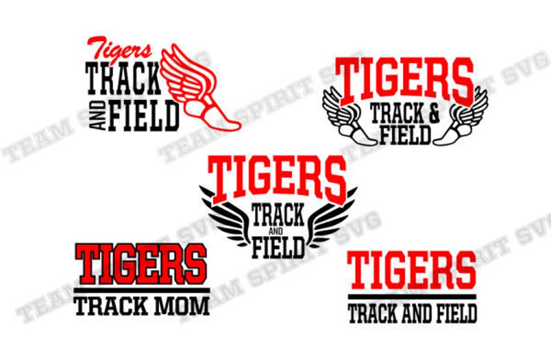 Tigers Track and Field SVG Track Shoe Download File Track Wings DXF ...
