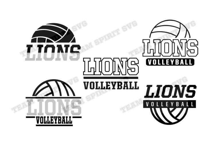 Lions Volleyball Pack Download Files - SVG, DXF, EPS, Silhouette Studio ...