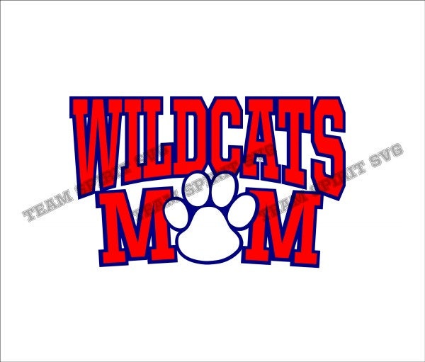 Wildcats Mom With Paw Download Files - SVG, DXF, EPS, Silhouette Studio ...