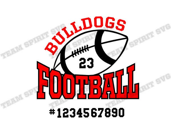 Bulldogs Football SVG Football Download File DXF EPS Studio3 | Etsy