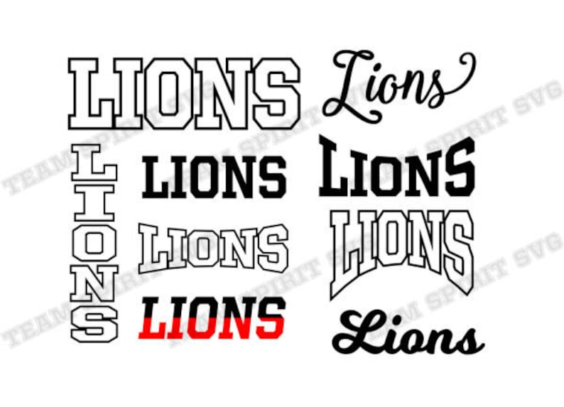 Lions Mascot SVG Lions Svg Lions Dxf Lions Jpg Lions Silhouette Studio ...