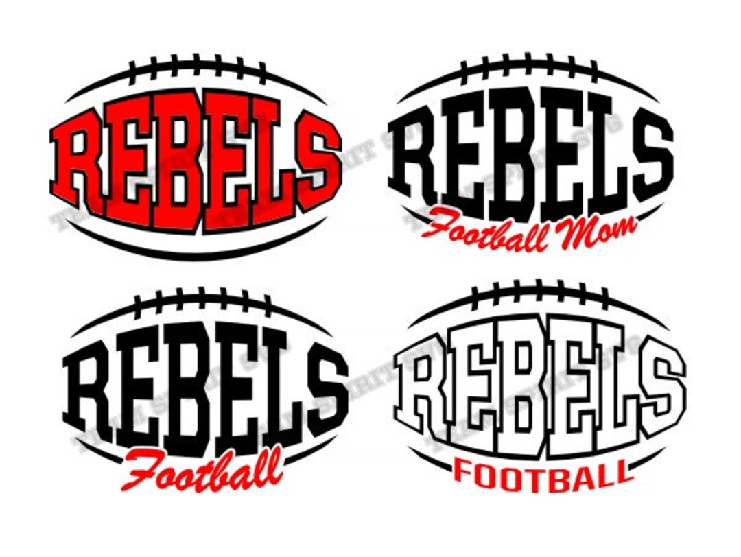 Rebels Football SVG Football Laces Mom Download Files DXF, EPS ...