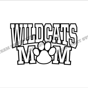 Wildcats Mom With Paw Download Files - SVG, DXF, EPS, Silhouette Studio ...