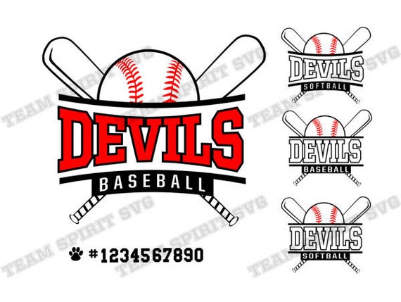 Red Devils Baseball Logo