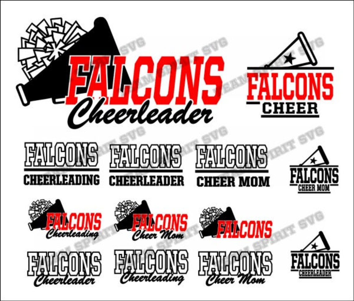 Falcons Cheer Cheer Mom Files SVG DXF EPS Silhouette - Etsy