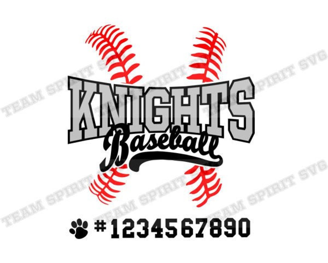 Knights Baseball SVG Baseball Lace Download File DXF EPS Silhouette ...