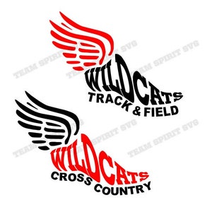 Wildcats Cross Country SVG Track and Field Download File DXF, EPS ...