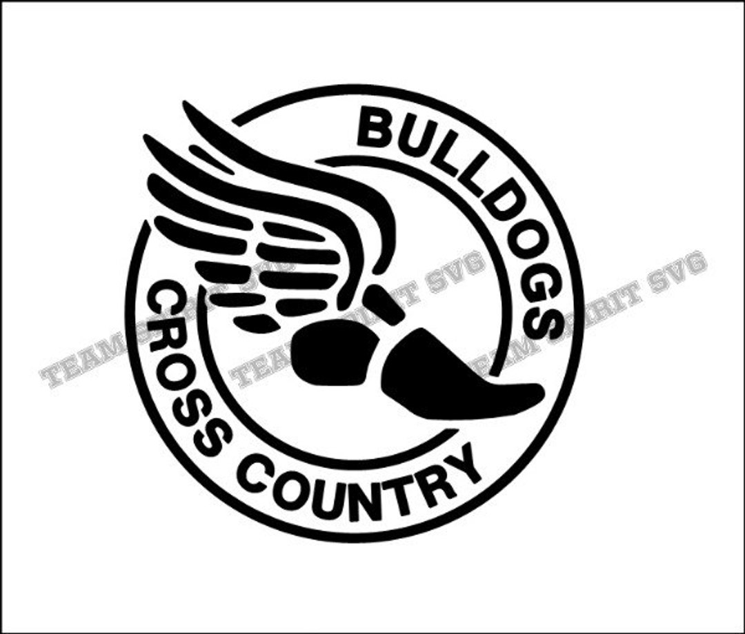 Bulldogs Cross Country Download File - SVG, DXF, EPS, Silhouette Studio ...