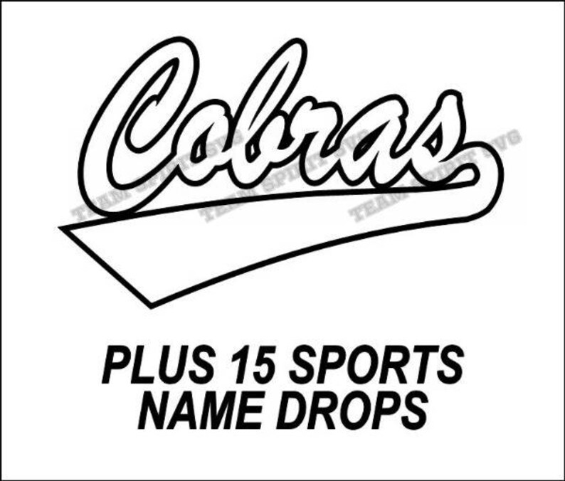 Cobras Swoosh Download Files - SVG, DXF, EPS, Silhouette Studio, Vinyl ...