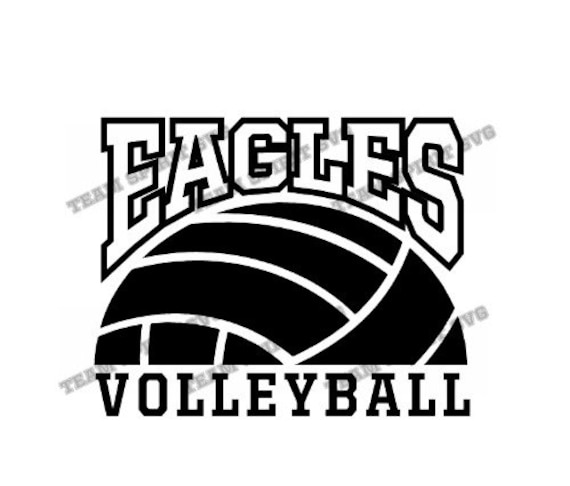 Eagles Big Half Volleyball Download Files SVG DXF EPS - Etsy