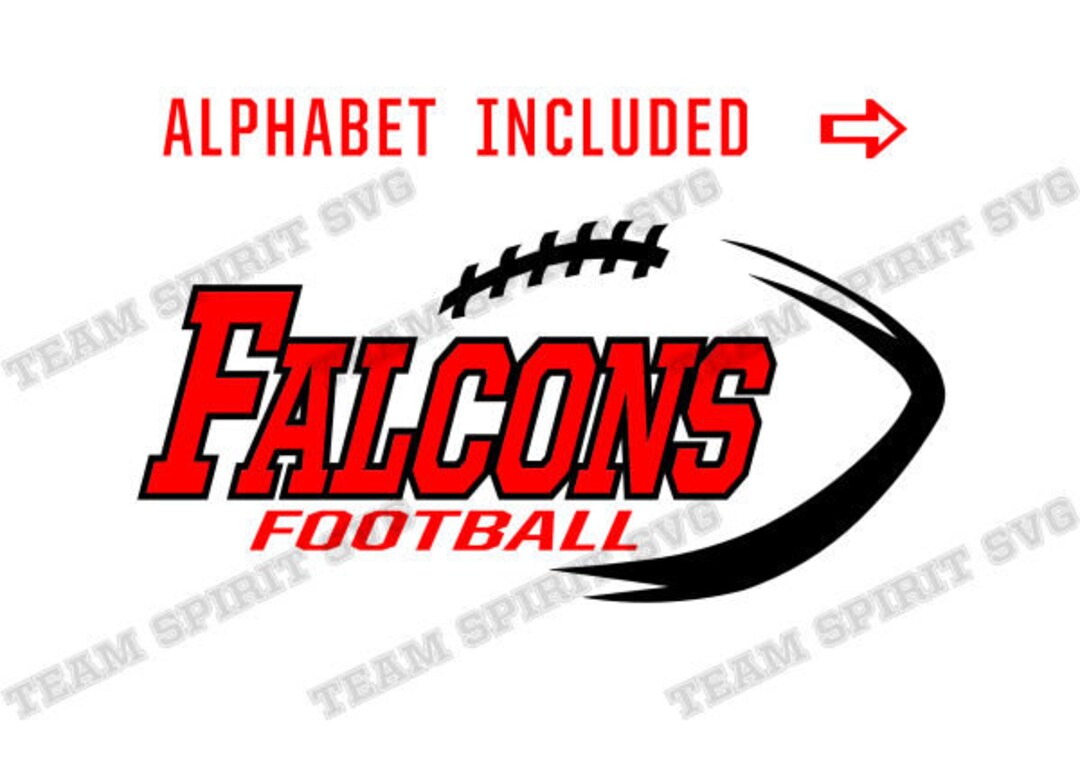 Falcon Football SVG Football Outline Download Files DXF, EPS Silhouette ...
