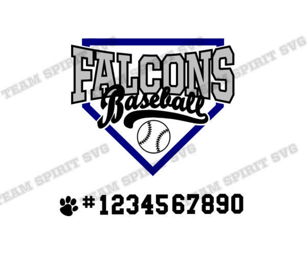 Falcons Baseball SVG Baseball Base Download File Dxf Eps Silhouette ...