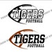 Tigers SVG Football Download Files - DXF, EPS, Silhouette Studio, Vinyl ...