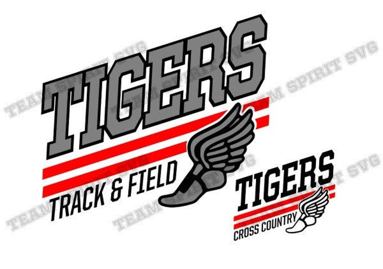 Tigers Track SVG Track and Field Download Files Cross Country Eps Dxf ...
