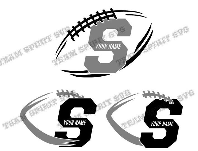 Football SVG Custom Your Football Team Download Files Letter S With ...