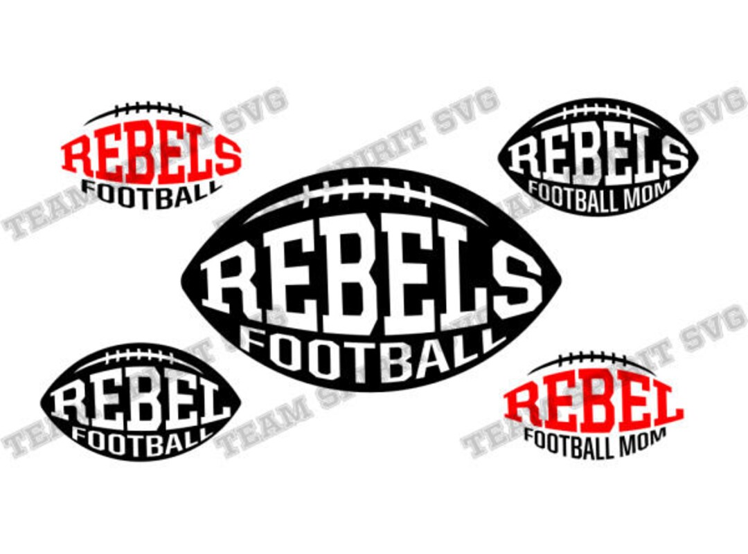 Rebel Football SVG Football Laces Mom Download Files DXF, EPS ...