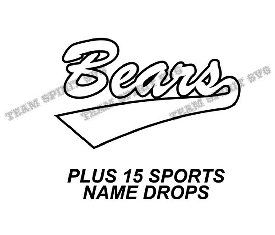 Bears Swoosh Download Files - SVG, DXF, EPS, Silhouette Studio, Vinyl ...