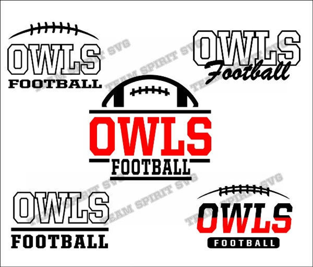 Owls Football SVG Pack Football Bundle Download Files DXF, EPS ...