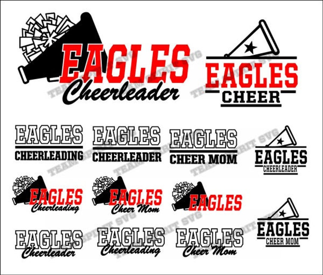 Eagles Cheerleading, Cheer Mom Pack SVG, DXF, EPS, Silhouette Studio ...